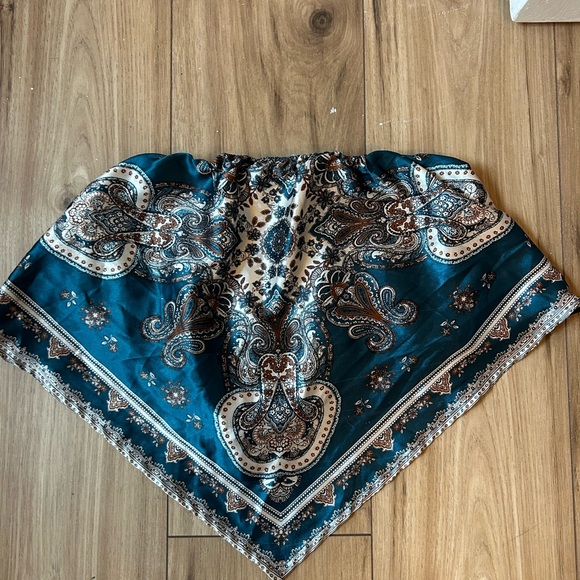 willow & root | Tops | Teal And Brown Paisley Bandana | Poshmark